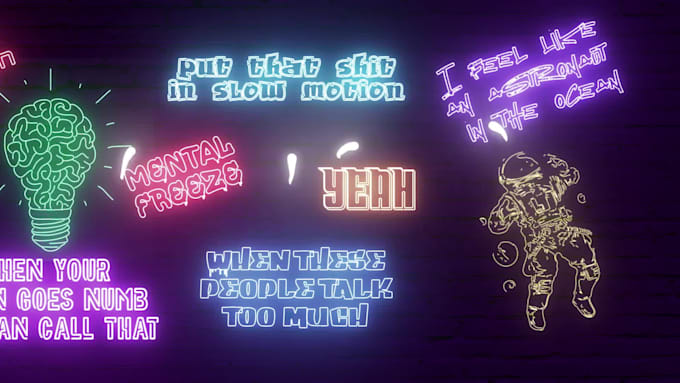 Make modern neon lyric video by Gypsystudio | Fiverr