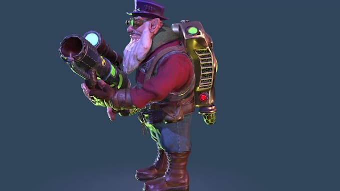 Create a 3d character model game assets and 3d props by Themoodofart ...