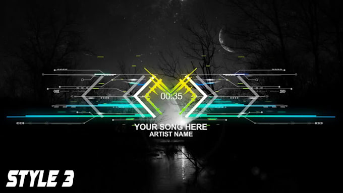 Create futuristic music visualizer by Introvids | Fiverr