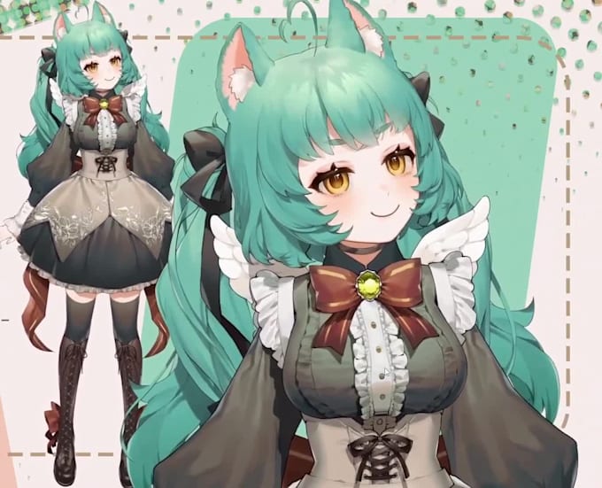 Draw and rig live2d vtuber model 2d vtuber model 2d vtuber rigging and ...