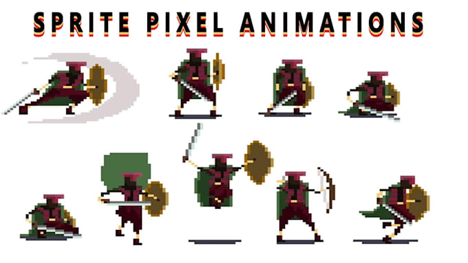 Do animated pixel sprites for your game by Tirquaz | Fiverr