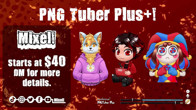 Draw an animated pngtuber plus with physics by Mix_mixel | Fiverr