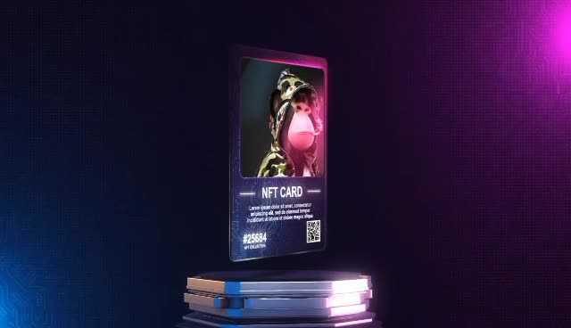 Create 3d forex trade video animation 3d nft digital card animated ...