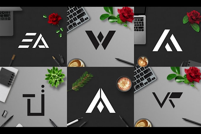 Design a simple monogram initial letters logo that catches the eye by ...