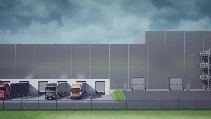 Create high quality industrial animation, logistic industrial process ...