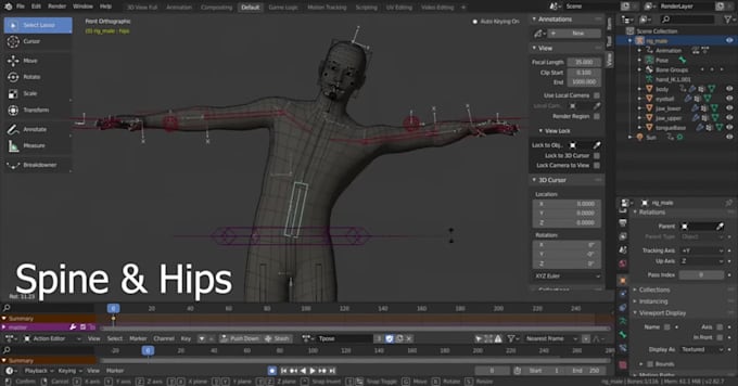 Do 3d rigging 3d character rig, rig3d game character modeling in maya, blender by Jesuchristy ...