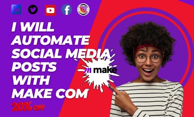 Automate your social media posts with make com automation n8n facebook ...