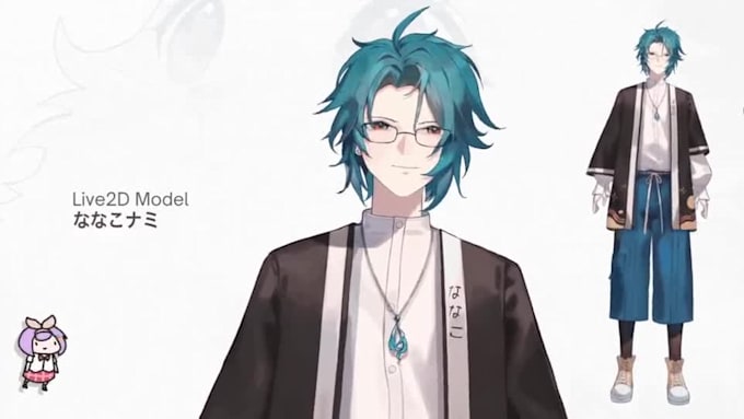 Design and rig custom vtuber character live2d anime model for vtubers ...