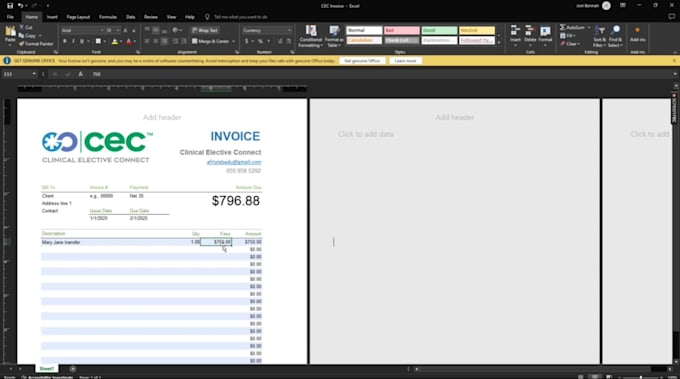 Design automated microsoft excel invoice design by Bonnahjoel | Fiverr