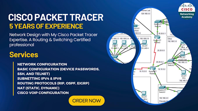 Do cisco packet tracer project by Adnansiddiqu817 | Fiverr