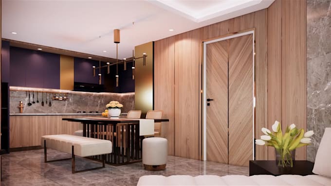 Create a realistic 3d interior and architectural rendering by Archsat | Fiverr