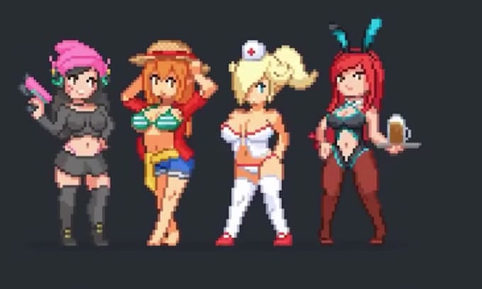 Create nsfw pixel art character, pixel sprite animation, game art, rpg maker by Harjarlat | Fiverr