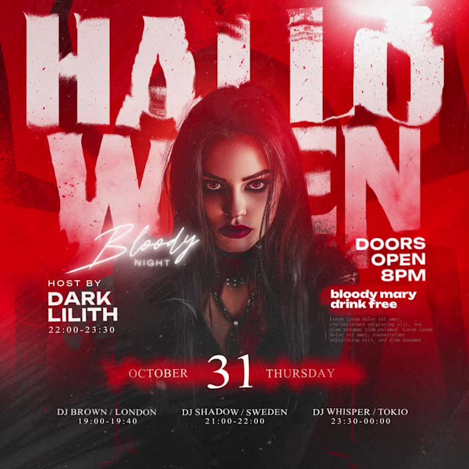 Create animated poster for events, parties, and clubs or any by ...