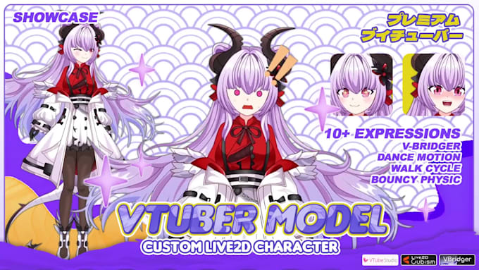 Vtuber-modell-design für live2d-streamer erstellen