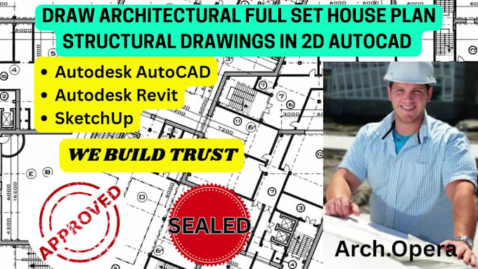 Draw architectural full set house plan structural drawings in 2d ...