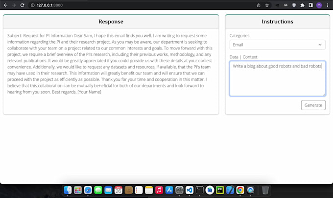 Create custom ai, ml tool, ai chatbot using python, chatgpt by Mehediabdullah | Fiverr