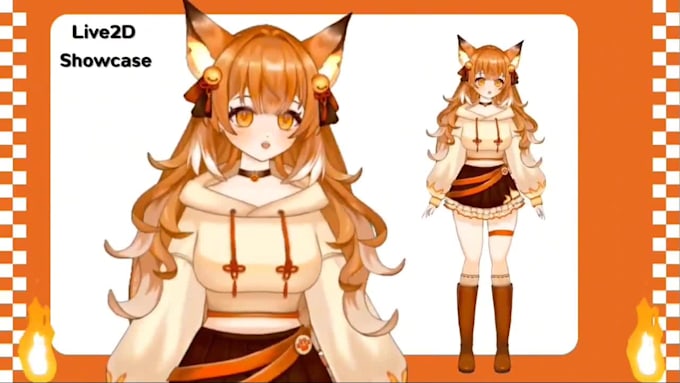Design live 2d vtuber model, 2dvtuber design, live2d model, vbriger ...