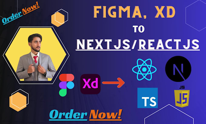 Convert figma to nextjs, figma to react website, xd psd to html with css by Monim_ch | Fiverr