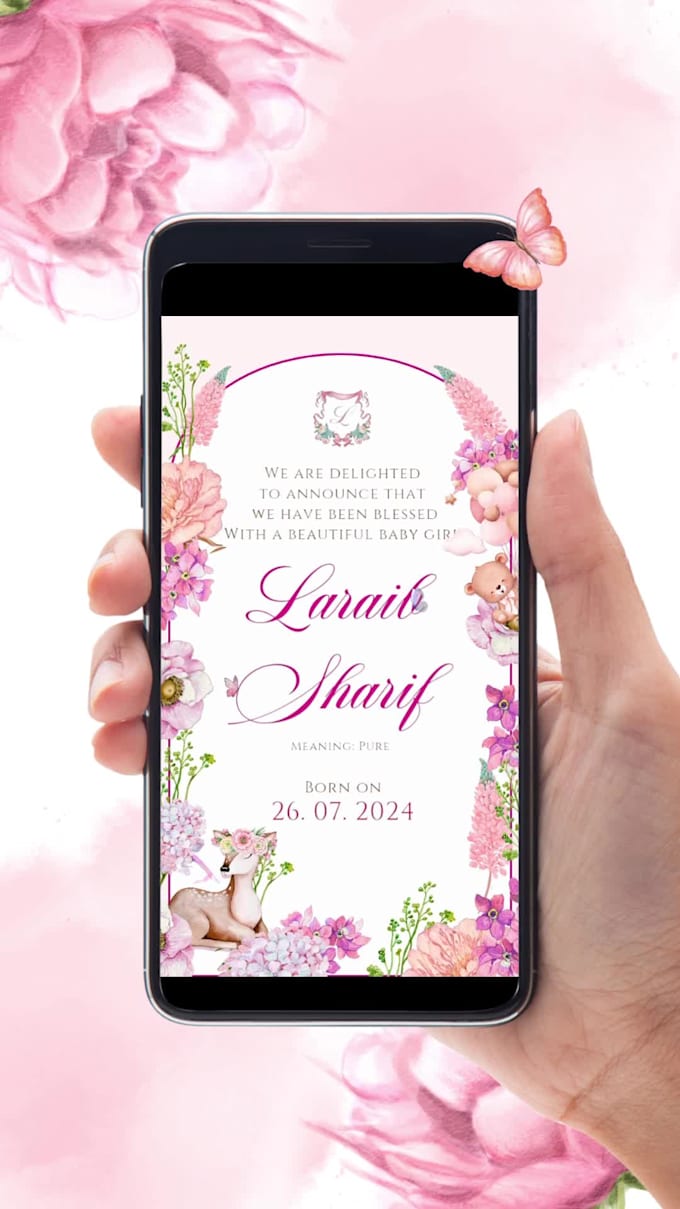 Design animated invitation cards by Mahnoor_ibrahim | Fiverr