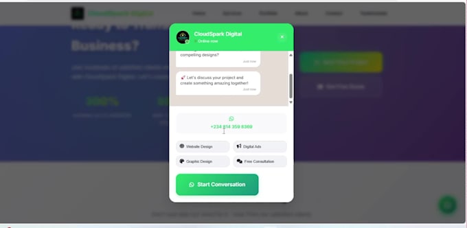 A perfect portfolio website for your business by Cloudsparkdigit | Fiverr