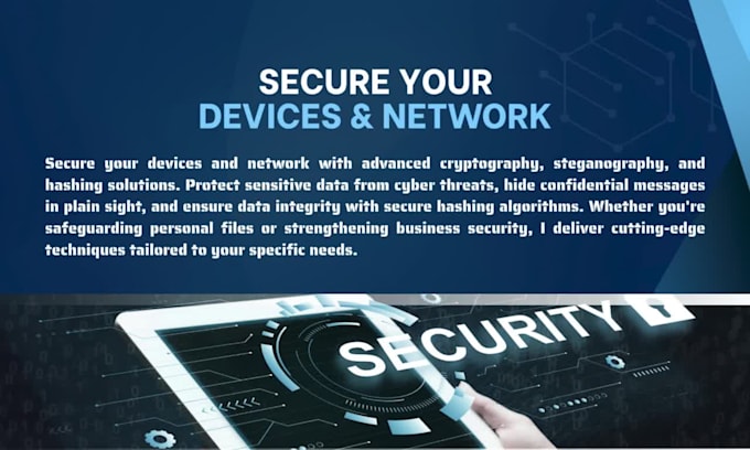 Encrypt and protect your files with cryptography and steganography by Cybertee_tech | Fiverr