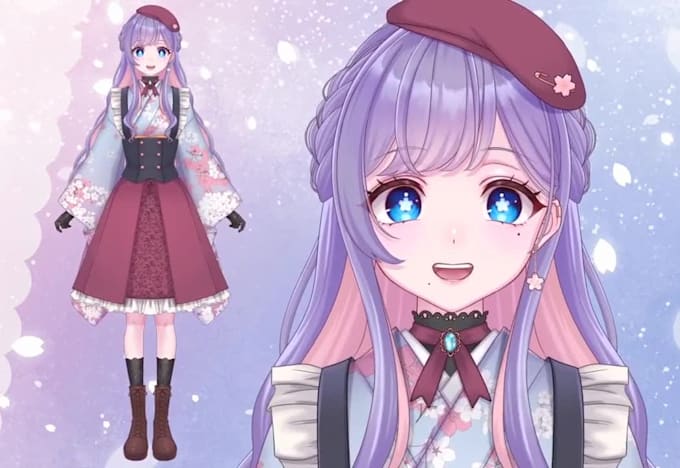 Draw and rig live2d vtuber, 2d vtuber model, vtuber design and vtuber ...