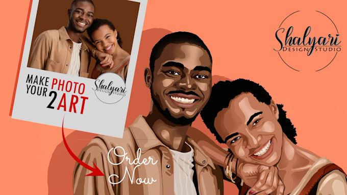 Draw vector portrait art from your photo by Shalyari_design | Fiverr