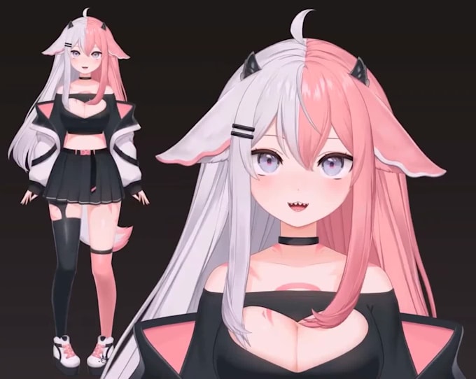Draw and rig live2d vtuber model, chibi model by Damchibi | Fiverr Draw and rig live2d vtuber model, chibi model by Damchibi | Fiverr
