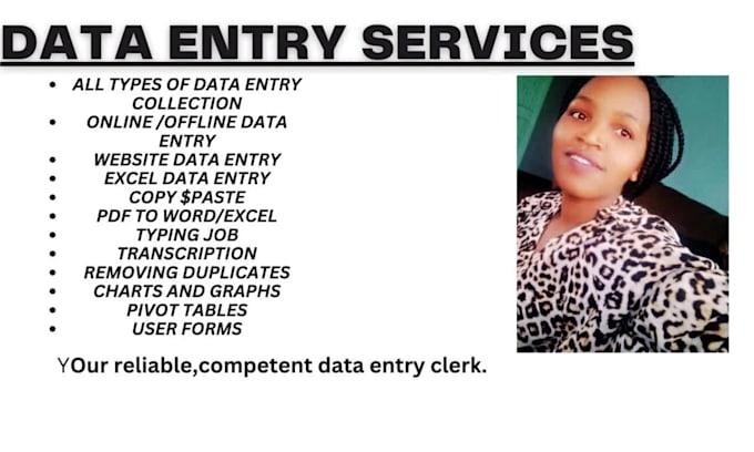 Offer high quality data entry services by Esthernjeri919 | Fiverr