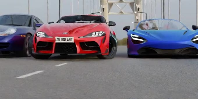 3d realistic car animation by Fatima186 | Fiverr