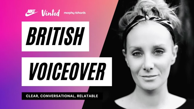 Een vrouwelijke britse voice-over opnemen