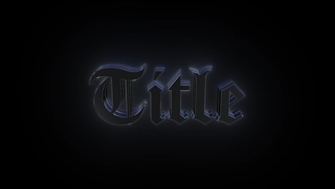 Make 3d music video title cards by Ensainteds | Fiverr