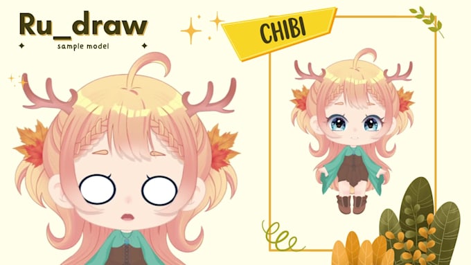 Design and rig your chibi or semi chibi model for streaming by Ru_draw ...