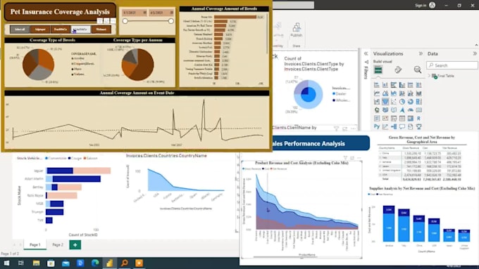 Create interactive, animated power bi reports and dashboards with dax and kpis by Vabanipepin ...