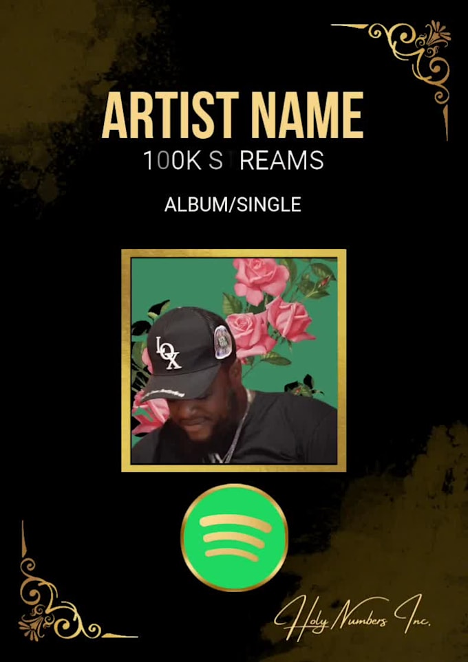 Make you a streaming award for spotify or apple music by Freelancepayer ...