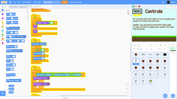Create an epic game on scratch by Mintvbz | Fiverr