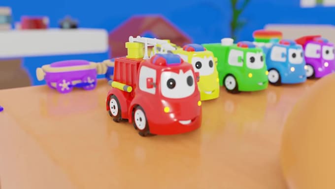 Create custom 3d vehicles or cars kids animation videos by Vkcraft | Fiverr