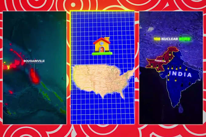 Create a map animation for youtube shorts, instagram reels, or tiktok ...