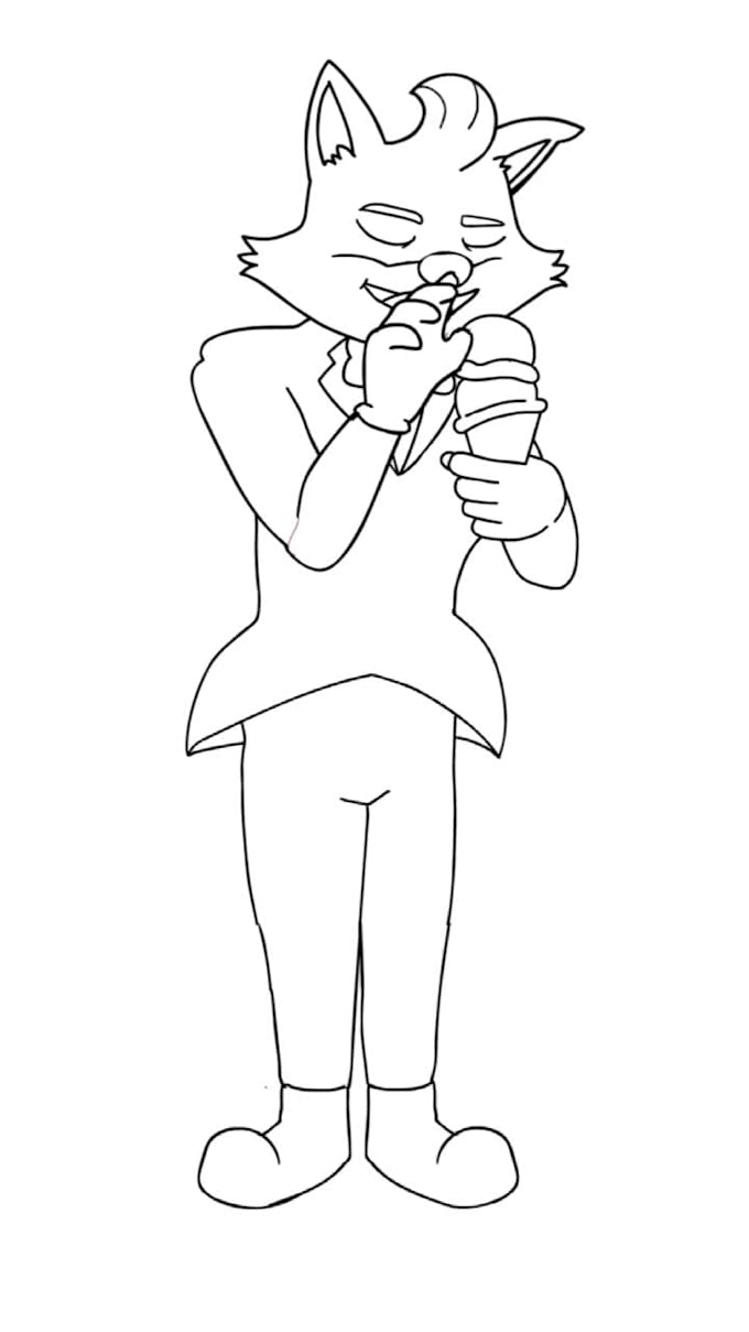 Create 2d line art animation, minimalist, line art, character animation ...