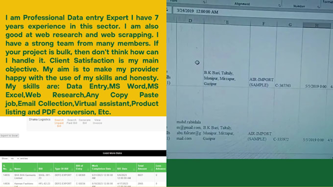 Data entry expert, virtual assistant, web scraping, web data by Anowarbdjob | Fiverr