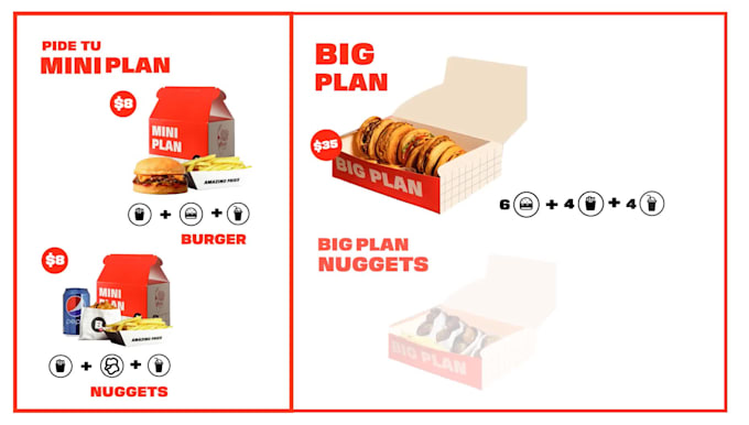 Design an animated menu diseño de menú animado by Ninareggeti | Fiverr