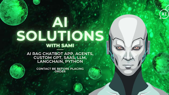 Build ai rag chatbot app, agents, custom gpt, saas, llm, langchain ... Build ai rag chatbot app, agents, custom gpt, saas, llm, langchain ...