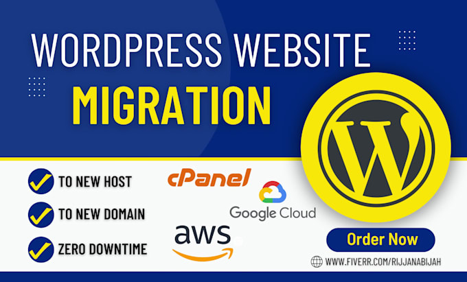 Transfer or migrate wordpress website to new host or domain by Rijjanabijah | Fiverr