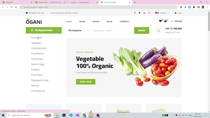 Custom Web Design With Wordpress Html Css Js By Vuongthai1205 Fiverr
