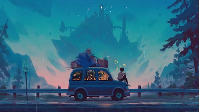 Make lofi loop animation illustration for social media by Rabbi0199 ...