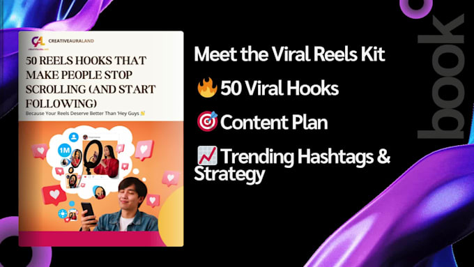 Create viral reels hooks, captions to grow your brand by Aditya_teja | Fiverr