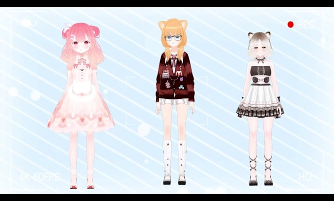 Make vtuber 3d model through vroid or other 3d software by L_vtuber ...