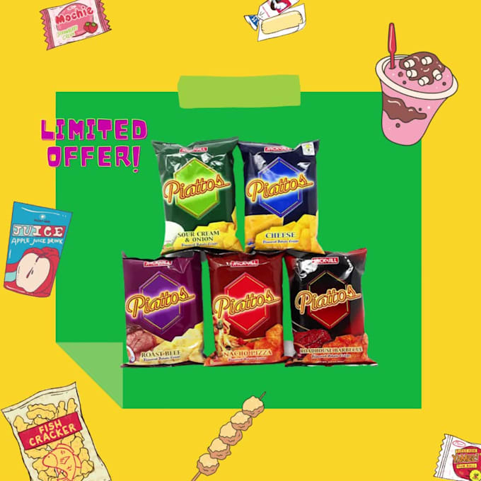 Design funky food posters by Max0414 | Fiverr