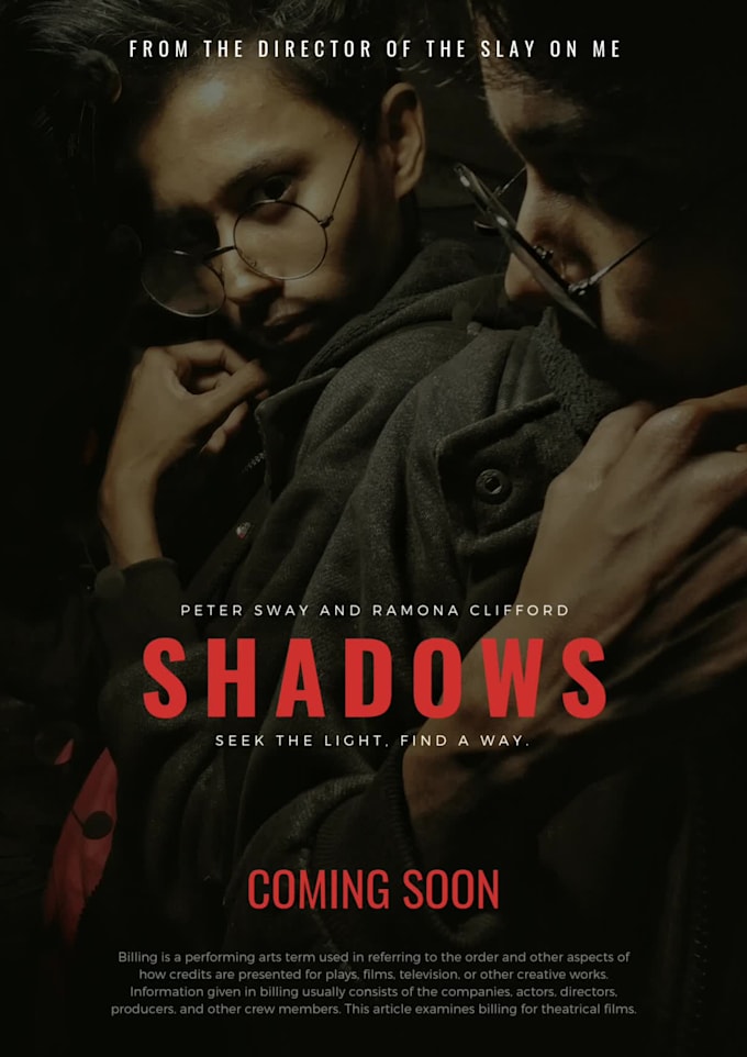Design a professional poster for yor movie, short films by Surojit98 ...