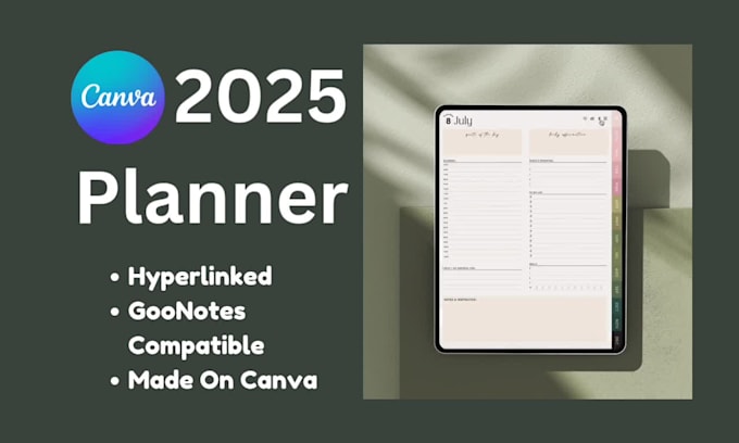 Design trendy digital planners for goodnotes, hyperlinked, customizable ...